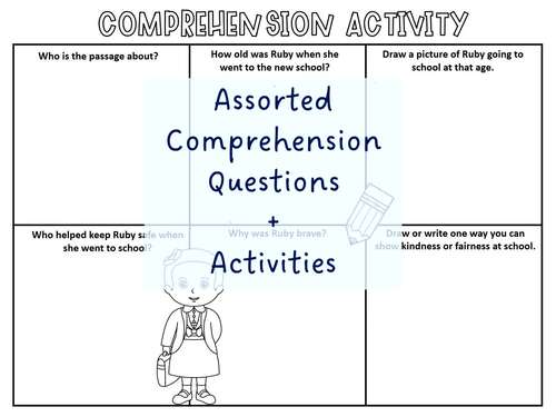 Ruby Bridges Worksheets Reading Comprehension Passages Writing Black ...