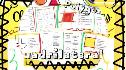Classifying Shapes 3rd Grade Geometry Activities and Quiz by Mrs Lena