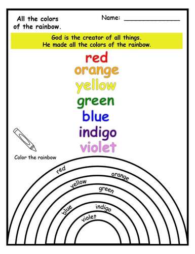 All the Colors of the Rainbow - CHRISTIAN lesson on color. (GR 2-3)