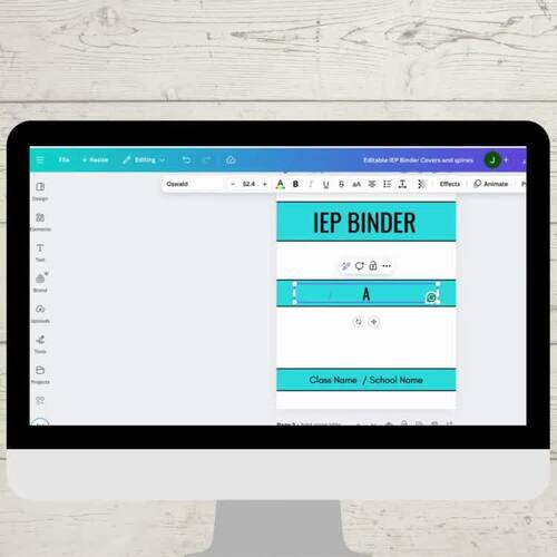 IEP Binder Covers and Spines Editable | IEP Organization | Binder Spine ...