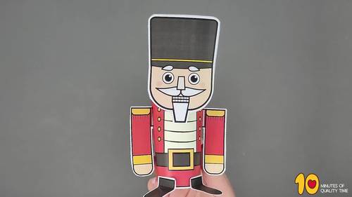 Paper Roll Christmas Nutcracker Craft by 10 Minutes of Quality Time
