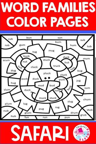 SAFARI ZOO ANIMALS Color by Code Phonics Word Families SUMMER | TPT
