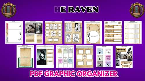 THE RAVEN by Edgar Allan Poe-ELA Graphic PDF Organizer for Literature ...