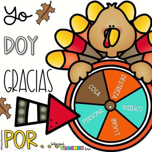SPANISH Thanksgiving Game by Bilingual Teacher Hive | TPT
