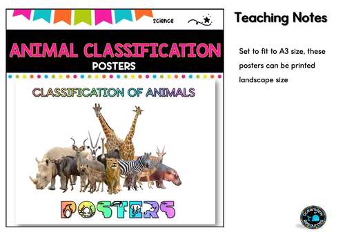 Classification of Animals Posters by Oceanview Resources | TPT