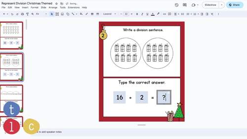 3rd Grade Christmas Division Task Cards - Arrays, Equal Groups, and ...