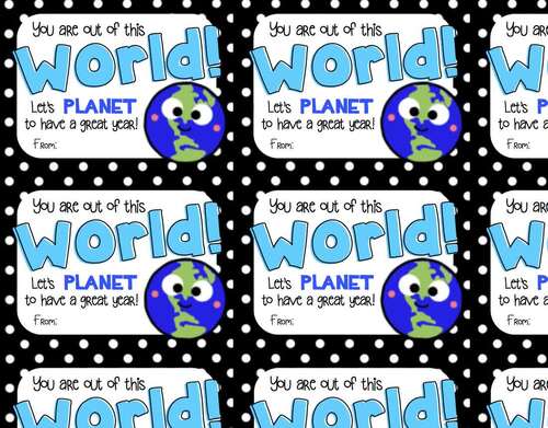 Globe (Earth) Stress Ball/ Squishy Beginning of Year Gift Tag- You're ...