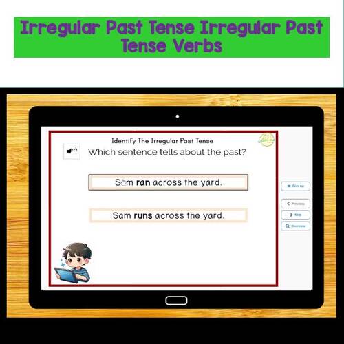 Irregular Past Tense Verbs Speech Therapy Boom Cards Digital Resource