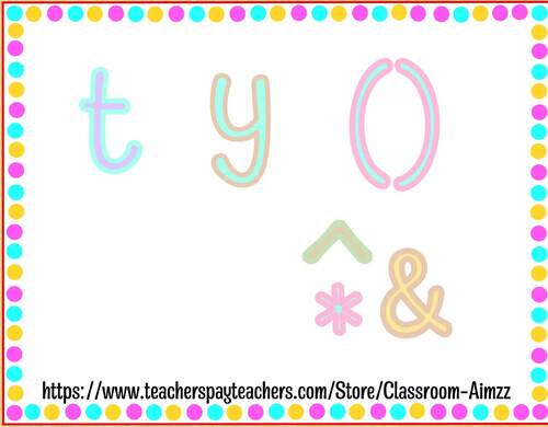 Pastel Bulletin Board Alphabet Letters, Editable Large Alphabet Letters