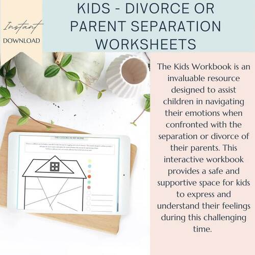 Parent separation divorce worksheets, my two homes, changing families