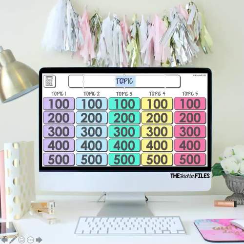 Editable Blank Jeopardy Game Template Google Slides PowerPoint #1 ...