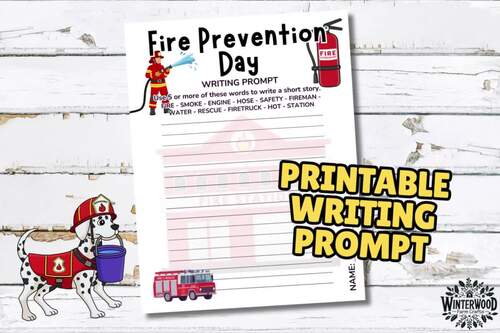 Fire Prevention Day Writing Prompt | October Holiday | Fire Safety Week ...