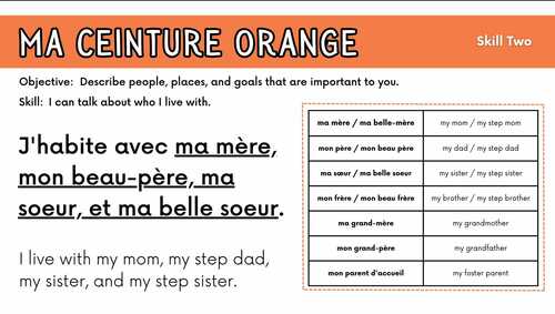 French Dojo Orange Belt Bundle: Student Record Page + Slide Deck CEFR A1