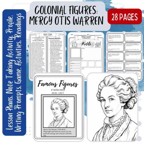 Colonial Figures: Mercy Otis Warren - Profile, Writing Prompts, Poem ...