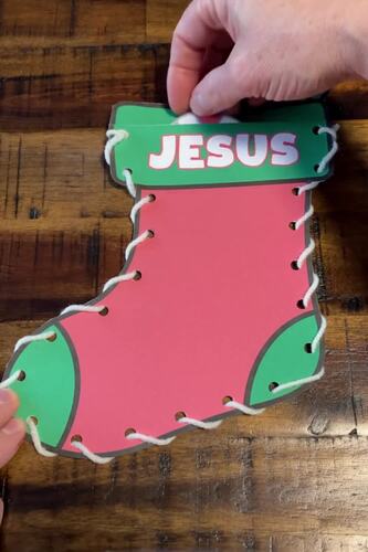 Names of Jesus Christmas Advent Stocking Craft, Isaiah 9 Sunday School ...
