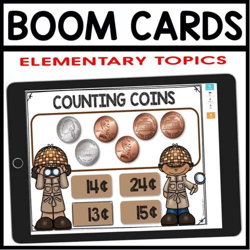 Counting Coins Math Boom Cards | Counting Money Math Centers 1st Grade ...