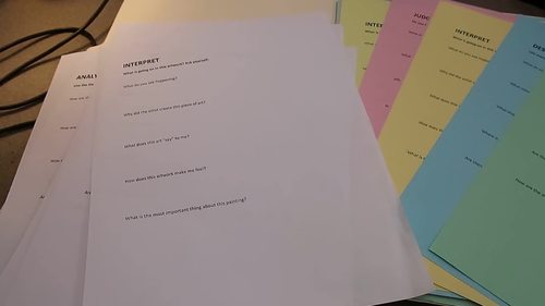 Art Criticism Introduction, Quiz and "Snowball Fight" Class Activity