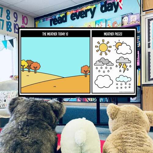 Morning Meeting Slides Kindergarten Calendar Weather Math Digitital ...