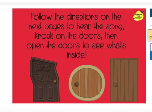 Digital Who Is Knocking On My Door Activity by Speechie Trish | TPT