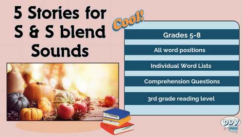 Thanksgiving Fall Articulation Stories Activities S Blends Speech ...