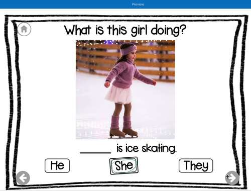 Pronouns Speech Therapy Boom Cards Personal Pronouns Grammar Practice ...