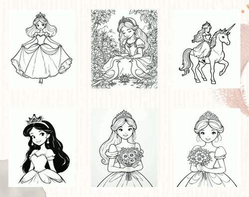 Easy and Bold Princess Coloring Pages for all kids by Colorful ...