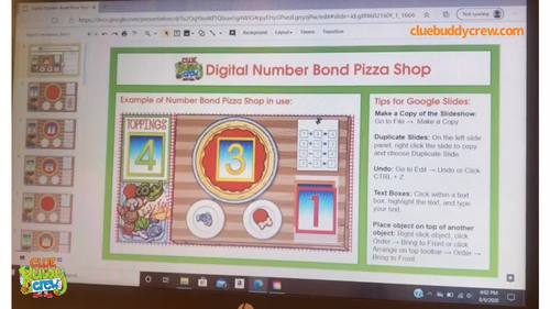 Digital Number Bond Pizza Shop | Distance Learning | TPT