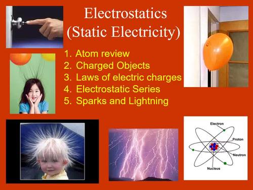 Static Electricity: Electrostatics - PowerPoint Lesson & Student Notes