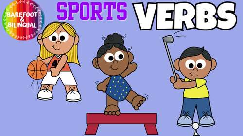 Sports Verbs Clipart - Grammar Clipart - Sports Actions & Movements