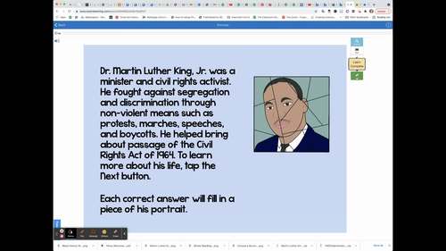 Martin Luther King, Jr. Biography BOOM Cards™ by Little Library of Learning