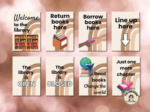 Mocha Vibes Library Decor Pack | Posters, Timetables & Shelf Recommendations