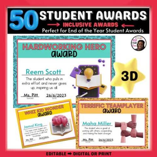 Student and Staff End of Year Awards - Superlative Awards | TPT