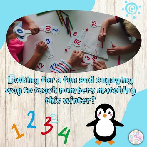 Penguin Number Matching Activity Arctic Alphabet Matching Mat Winter ...