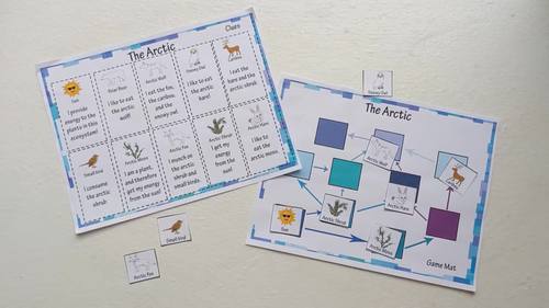 Food Webs interactive activity, 6 ecosystems, animal cards, clues and ...