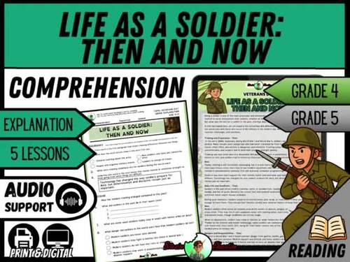 Life as a Soldier - Veterans Day | Reading Comprehension | Grade 4/5