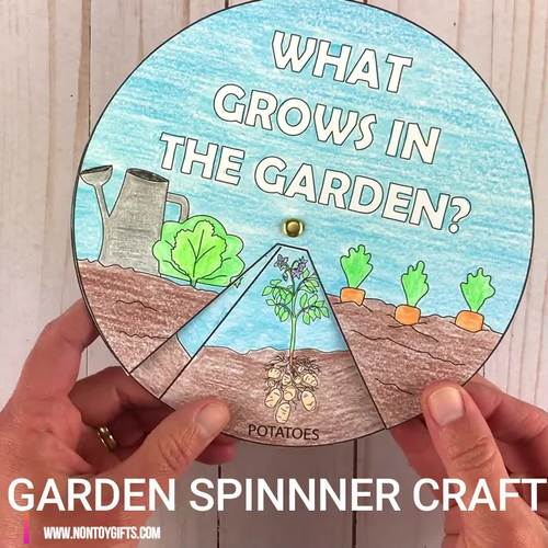 What Grows In The Garden? Spinner Craft : Veggie And Fruit Garden