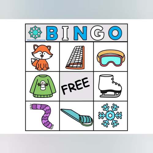 Winter Pre-K BINGO Cards by Wee Citizens Learning | TpT