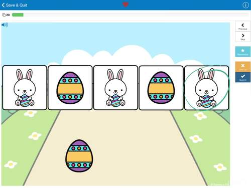 Easter Patterns Digital Boom Cards™ for March or April by Planning in PJs
