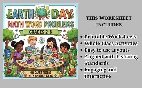 Earth Day Math Word Problems (Grades 2–8) | 40 Real-World Environmental ...