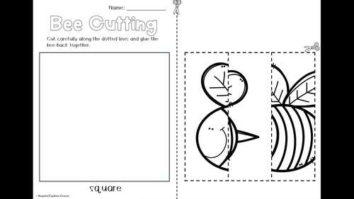 Shape Scissor Skills Puzzles | Cutting & Fine Motor Activities for ...