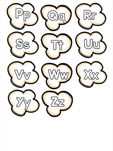 Carnival Pick a Popcorn Letter Match Activity for Preschool, PreK, and ...