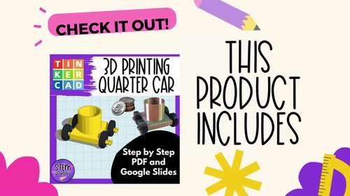3D Printing Tinkercad Quarter Car Lesson Plan Force and Motion, Friction