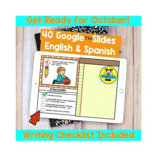 OCTOBER WRITING PROMPTS ENGLISH & SPANISH - DIGITAL & PRINT | TpT