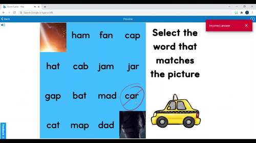 Short A CVC Words Mystery Picture Boom Cards by Little Hands on Learning