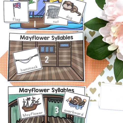 Mayflower Counting Syllables Sorting Activity by Turner Tots | TPT