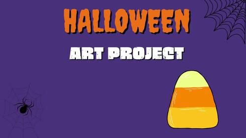 Halloween Art Projects - Candy Corn Art Lesson for Elementary | TPT