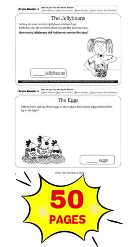 Brain Break Activities Brain Benders Challenging Math Problem +Answers ...