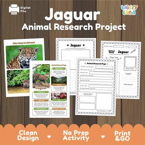 Jaguar Research Project | Animal Report Writing | Real Photo ...