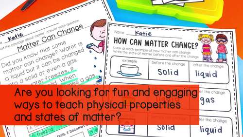 States of Matter Activities | Physical Properties | First and Second