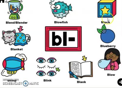 L Blend Tic Tac Toe BOOM CARDS by One Silly Sausage Speech | TPT